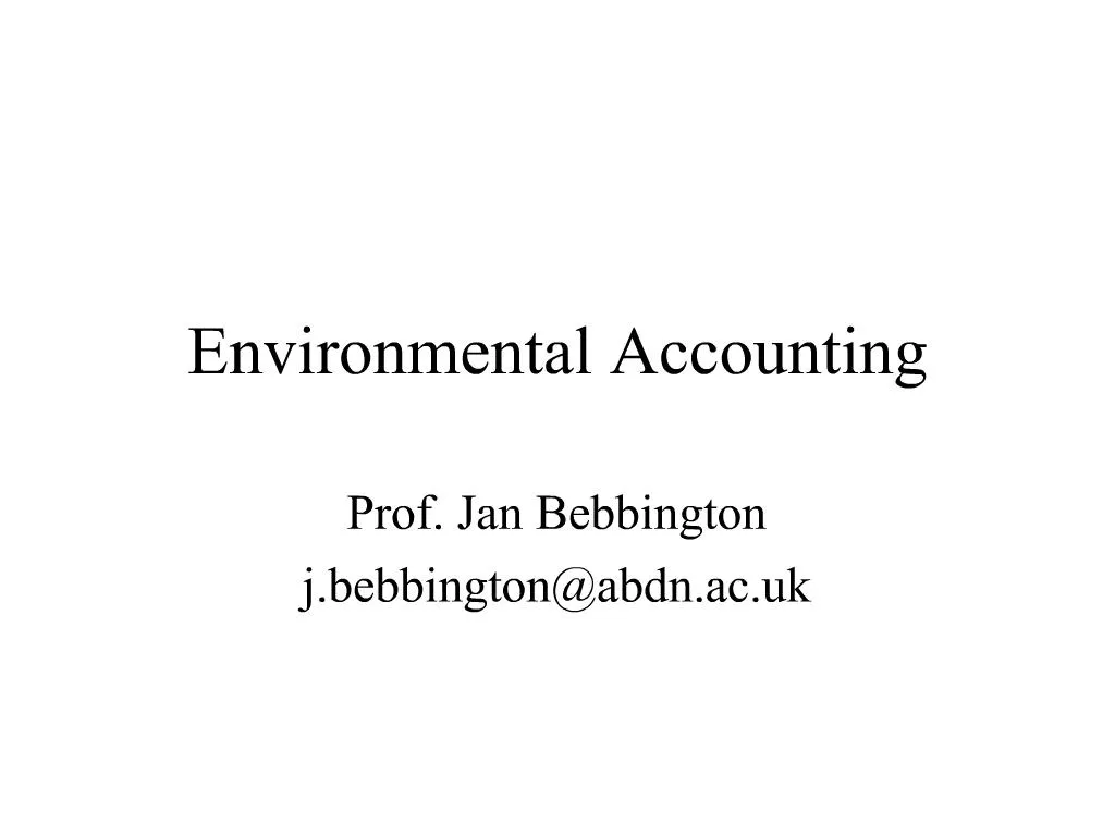 PPT - Environmental Accounting PowerPoint Presentation, free download ...