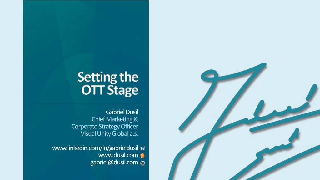 PPT - OTT & Multiscreen • Web Seminar • #1 • Setting the Stage for Over ...