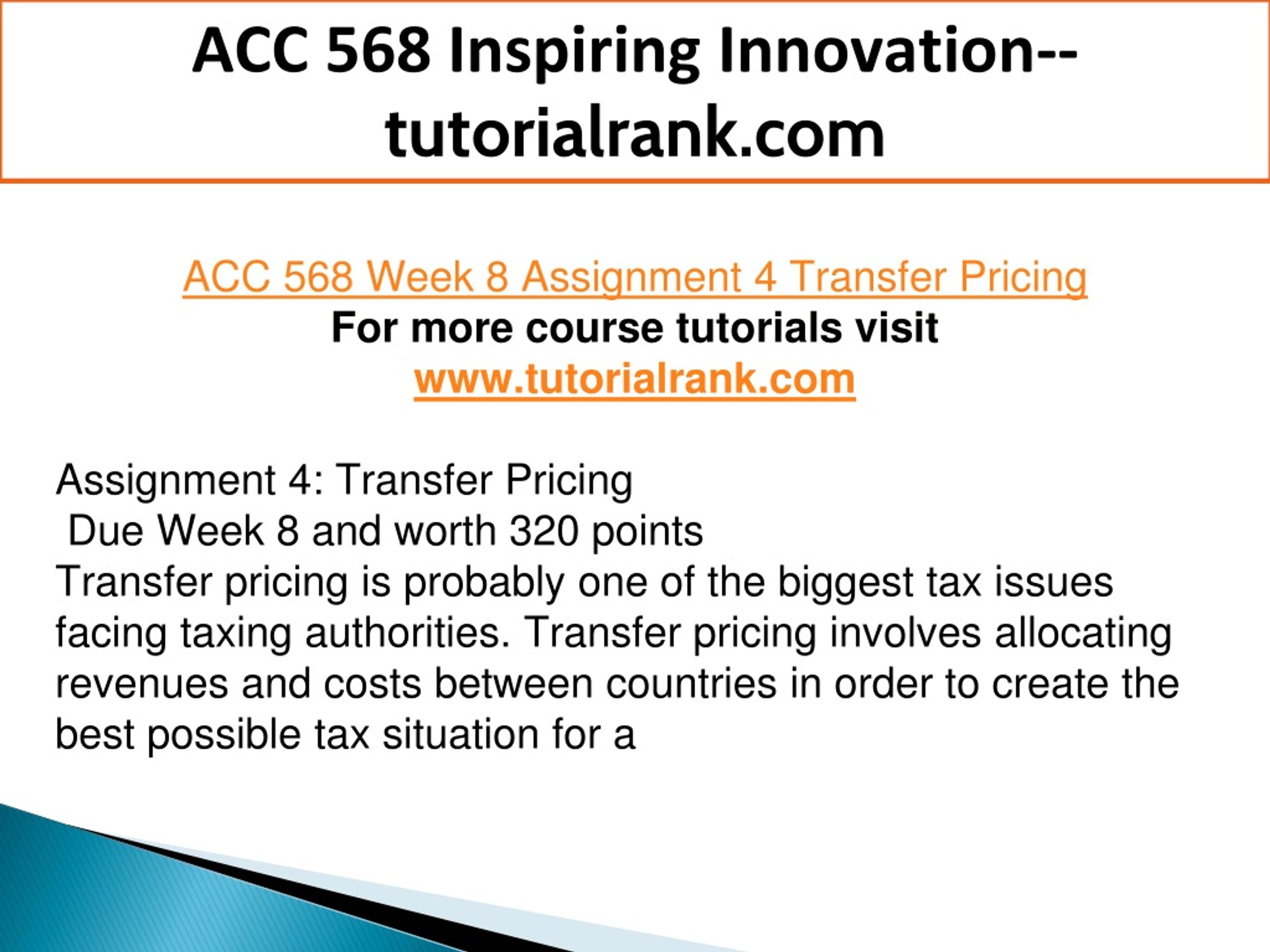 PPT - ACC 568 Inspiring Innovation--tutorialrank.com PowerPoint Presentation - ID:8221192