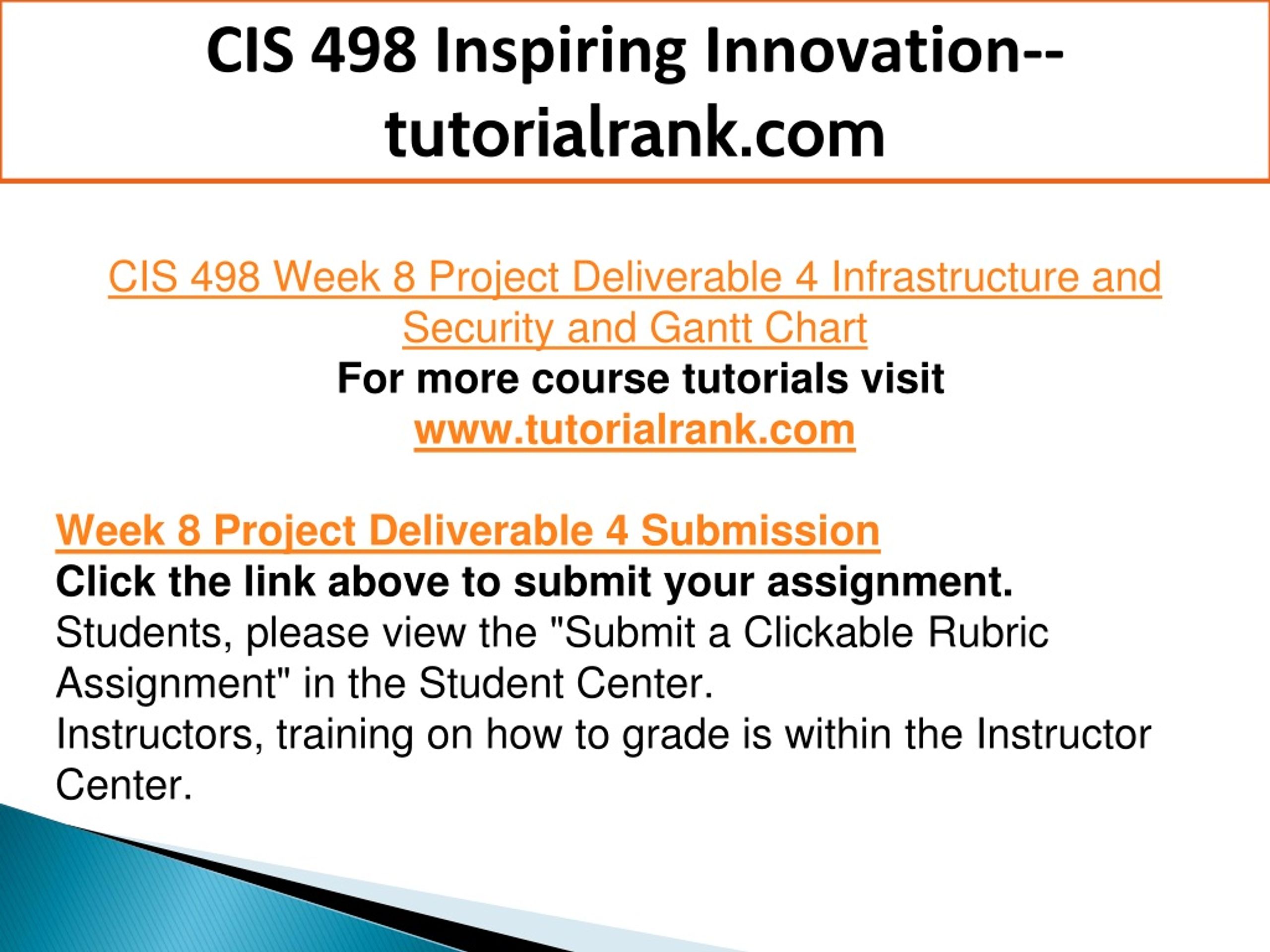 PPT - CIS 498 Inspiring Innovation--tutorialrank.com PowerPoint ...