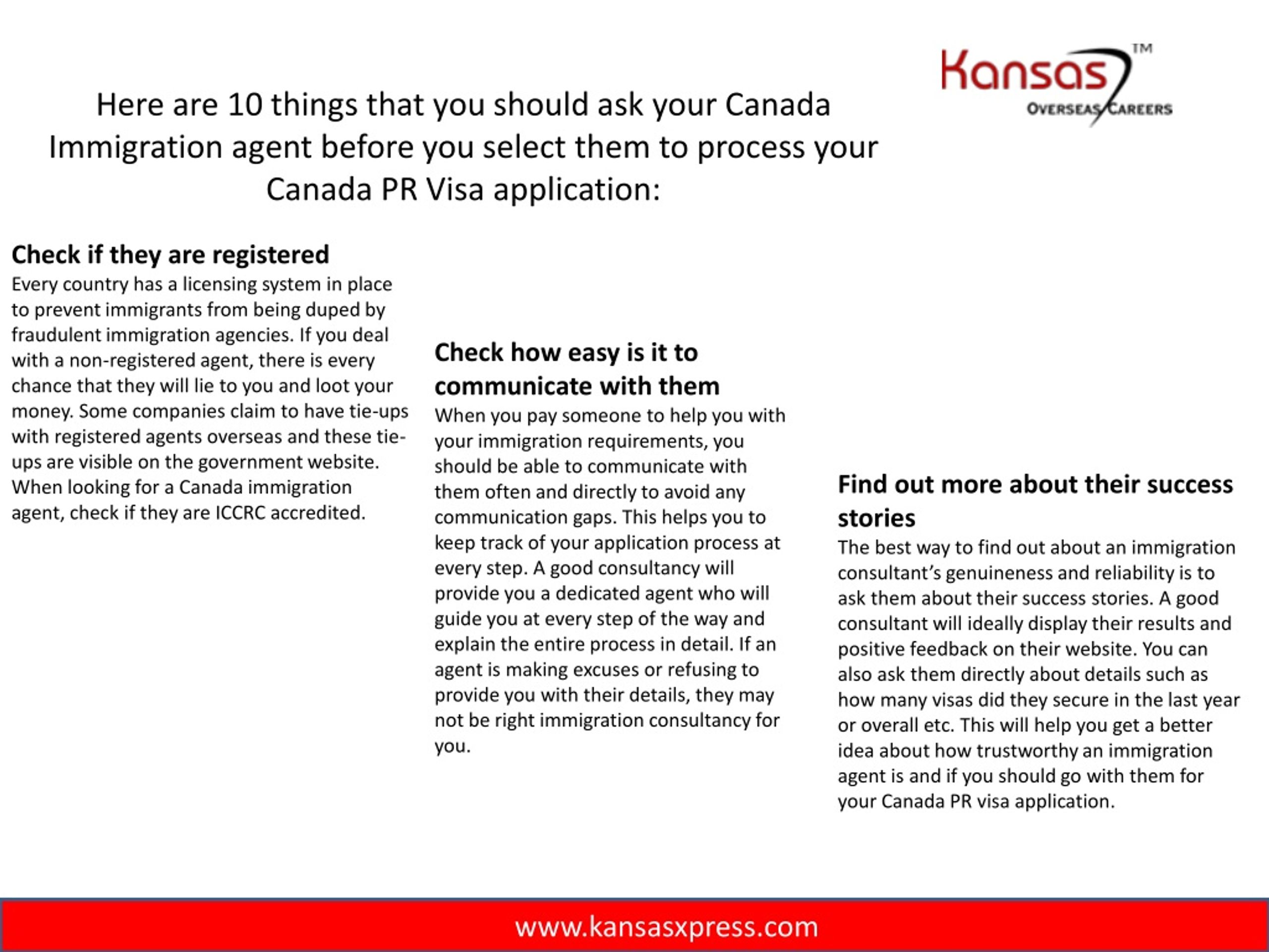 PPT - 10 things to ask your canada immigration agent PowerPoint ...