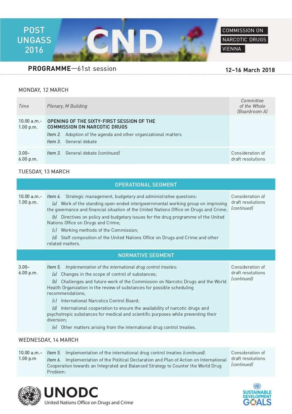 PPT - Programme 61 CND UNODC 2018 PowerPoint Presentation, free ...