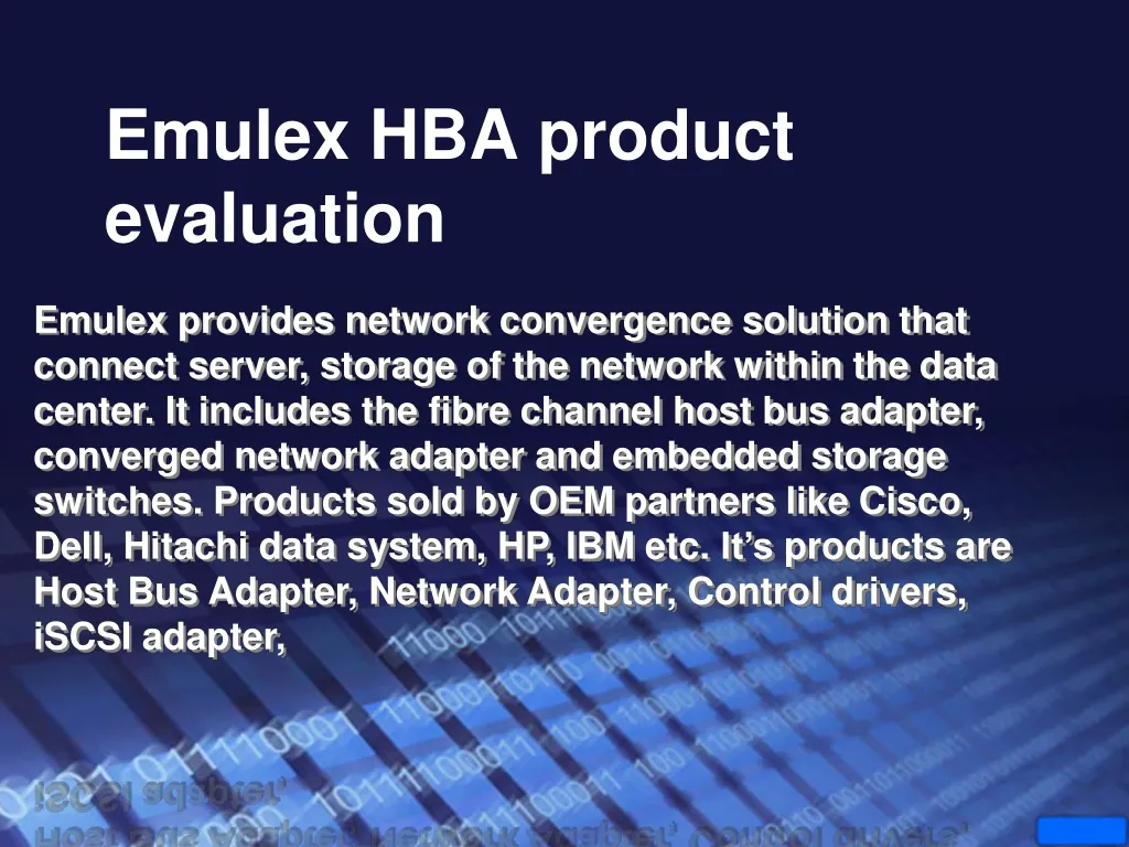 PPT - Emulex 8GB HBA Product Evaluation PowerPoint Presentation, free ...