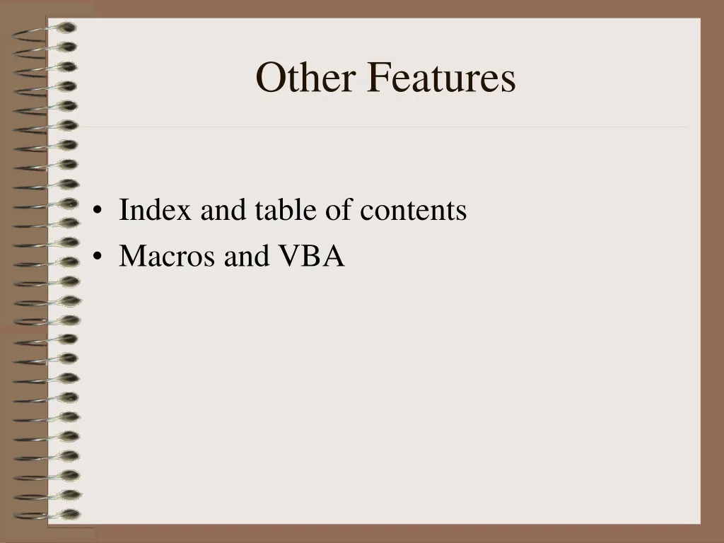 PPT - Other Features PowerPoint Presentation, free download - ID:826479