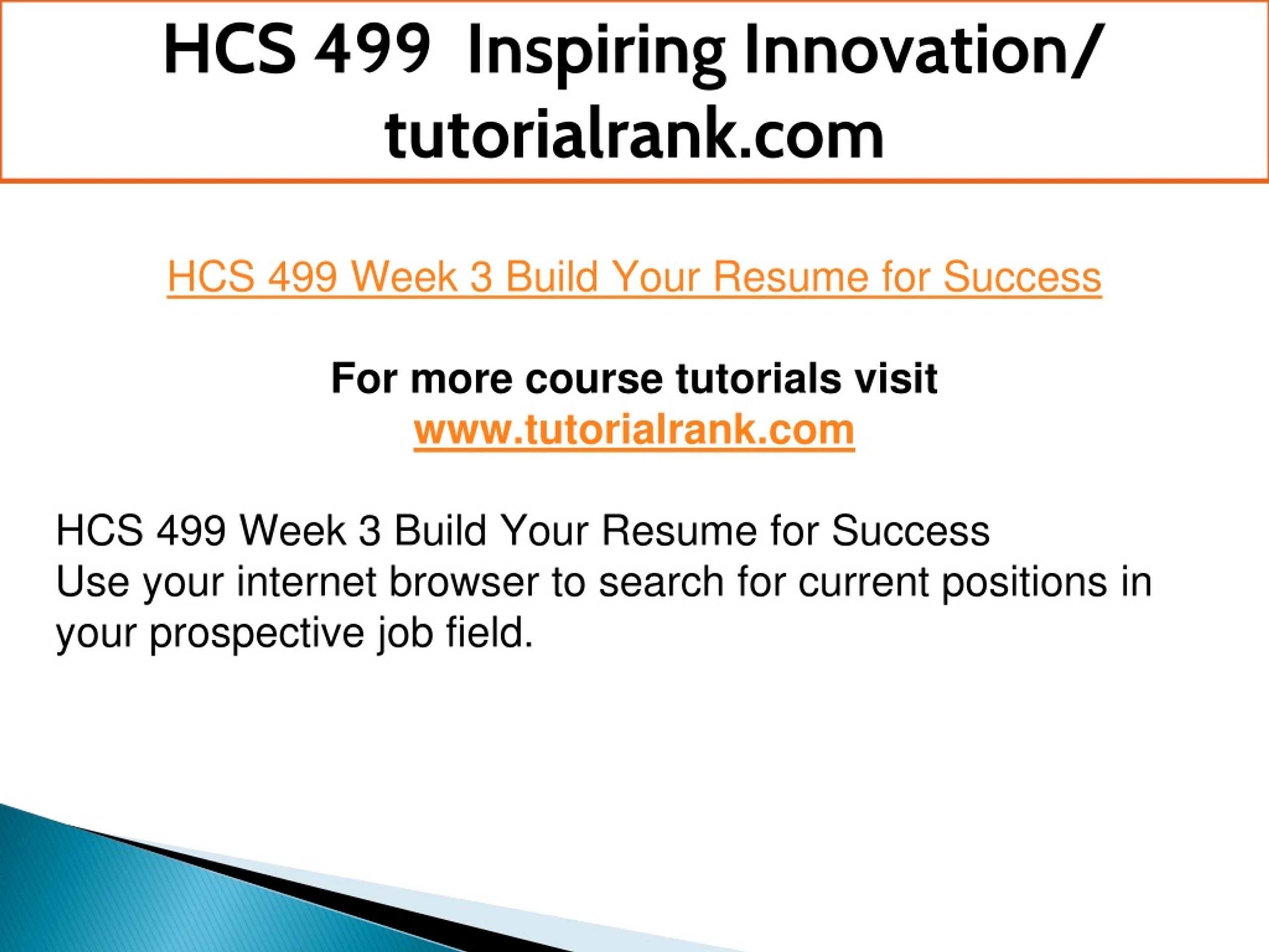 PPT - HCS 499 Inspiring Innovation- tutorialrank.com PowerPoint ...