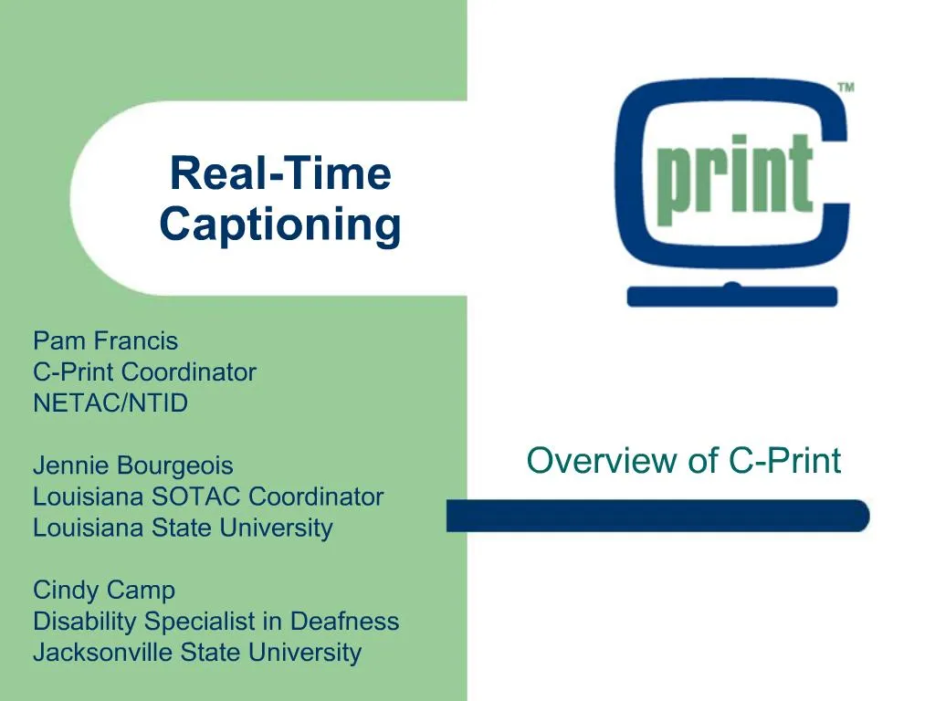 PPT - Real-Time Captioning PowerPoint Presentation, free download - ID ...