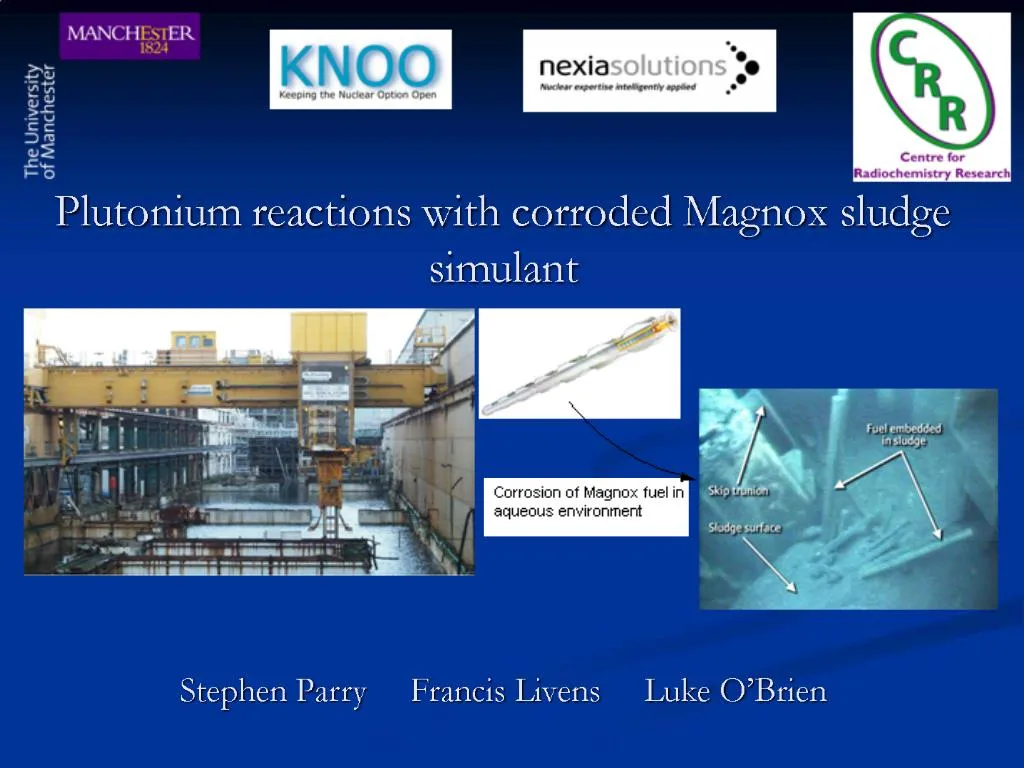 PPT - Plutonium reactions with corroded Magnox sludge simulant ...