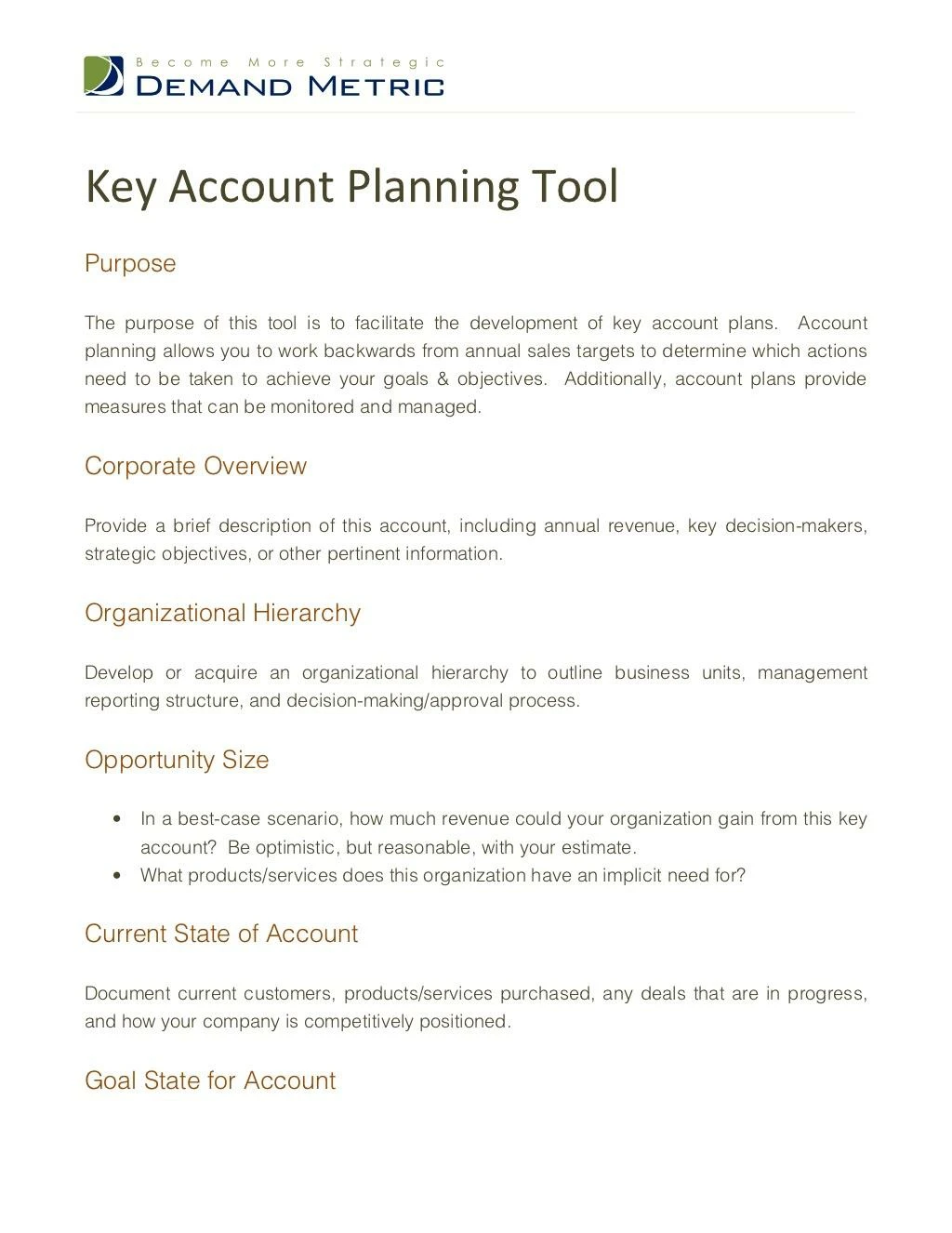 PPT - Key Account Planning Tool PowerPoint Presentation, free download ...