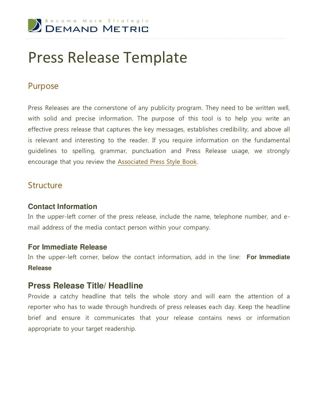 PPT - Press Release Template PowerPoint Presentation, free download ...