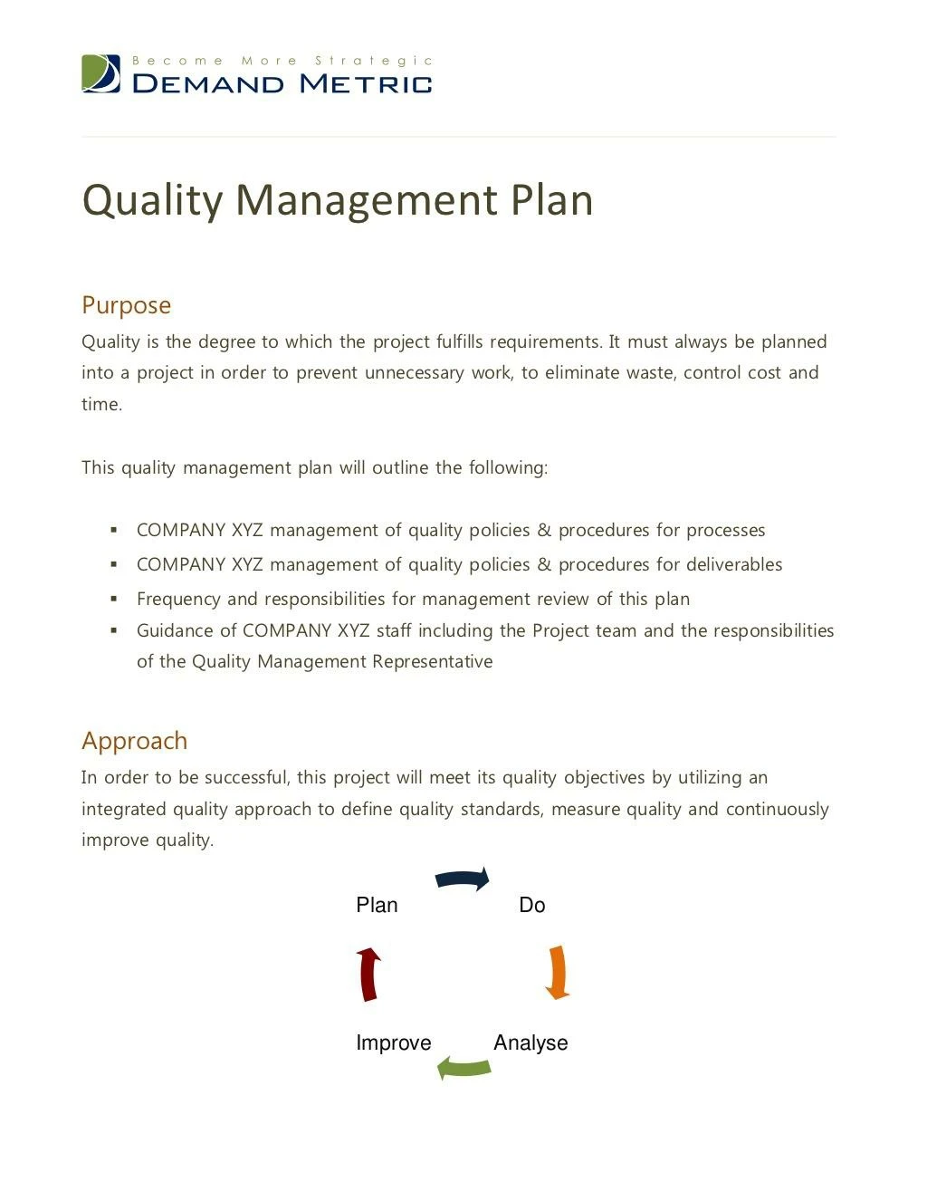 PPT - Quality Management Plan PowerPoint Presentation, free download ...