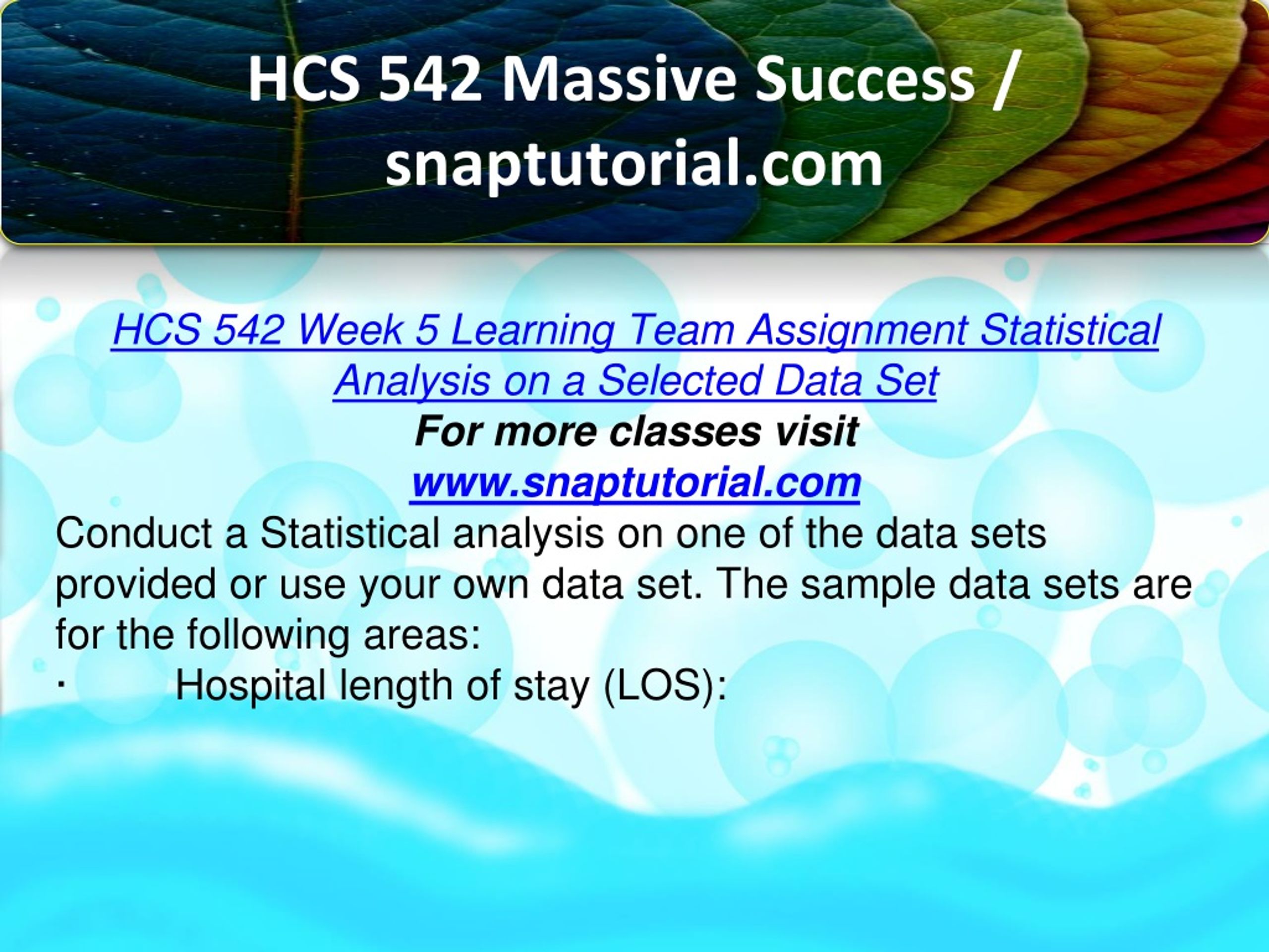 PPT - HCS 542 Massive Success / snaptutorial.com PowerPoint Presentation - ID:8307962