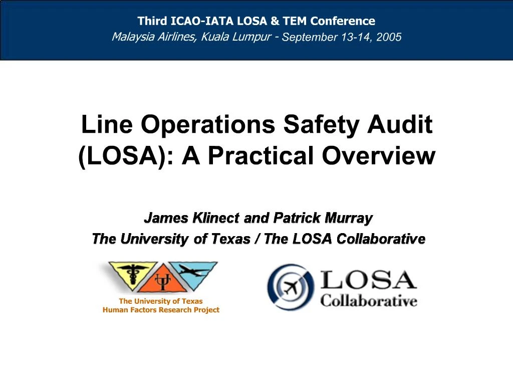 PPT - Line Operations Safety Audit LOSA: A Practical Overview ...