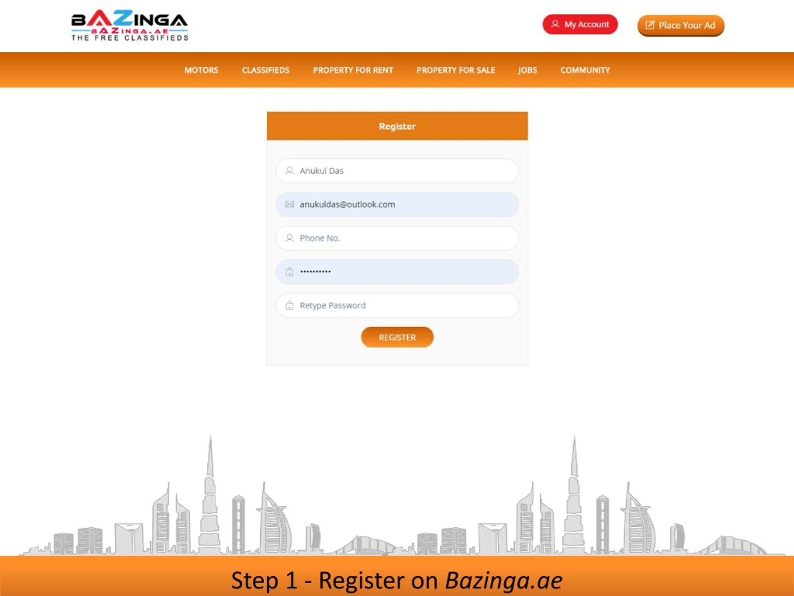 PPT - How To Use Bazinga The Free Classifieds in UAE PowerPoint ...