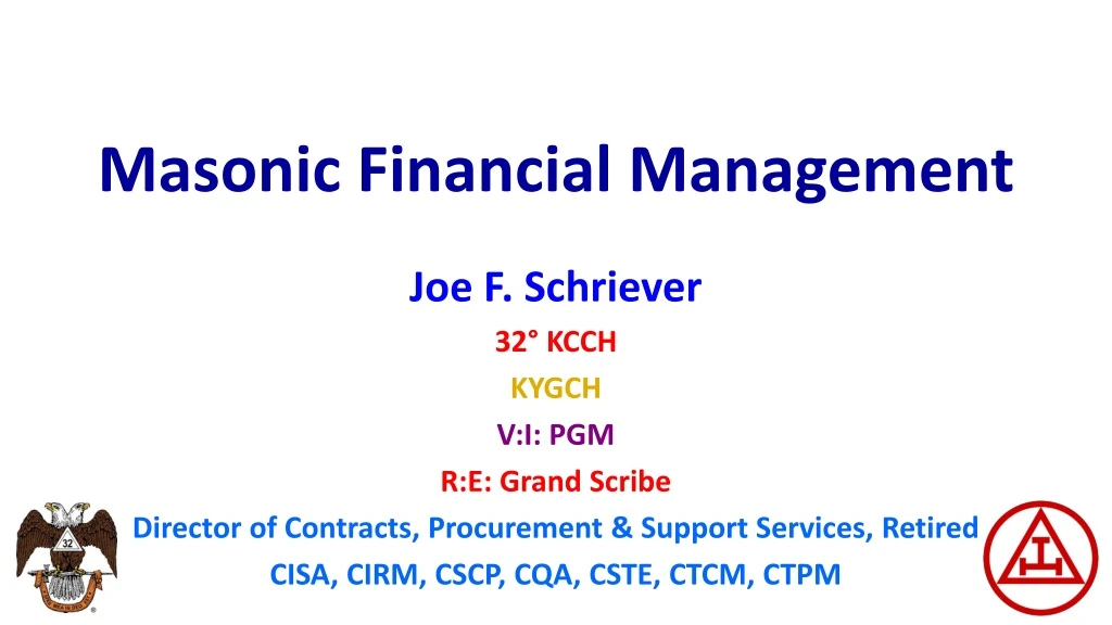 PPT - Masonic Financial Management PowerPoint Presentation, free ...