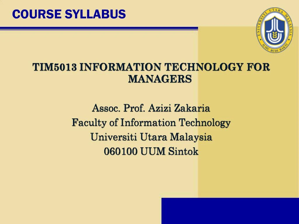 PPT - COURSE SYLLABUS PowerPoint Presentation, free download - ID:839338