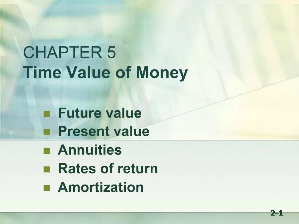 PPT - CHAPTER 5 Time Value of Money PowerPoint Presentation, free ...