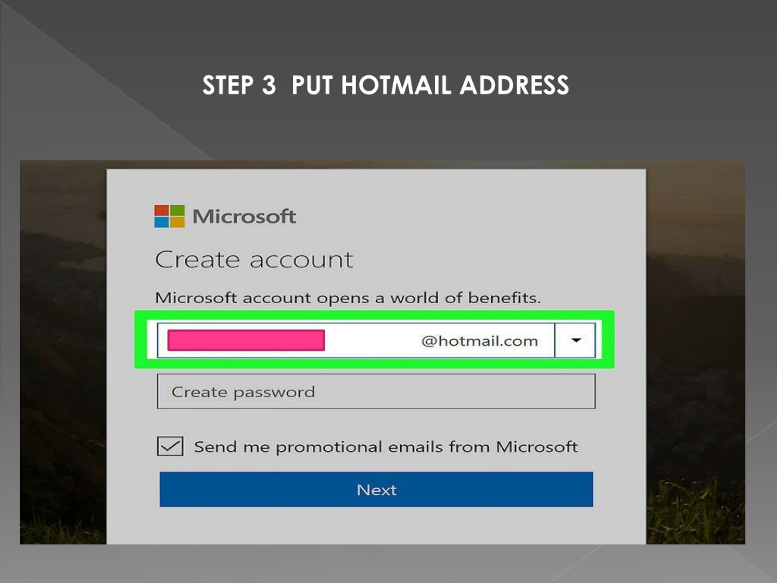 PPT - HOW TO CREATE A HOTMAIL ACCOUNT? PowerPoint Presentation, free ...