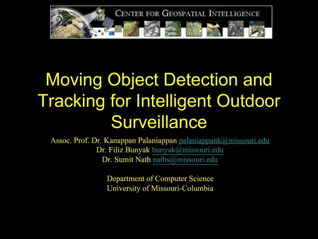 Ppt Moving Object Detection And Tracking For Intelligent Outdoor