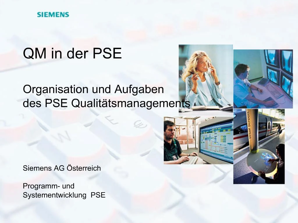 PPT - QM in der PSE Organisation und Aufgaben des PSE Qualit ...