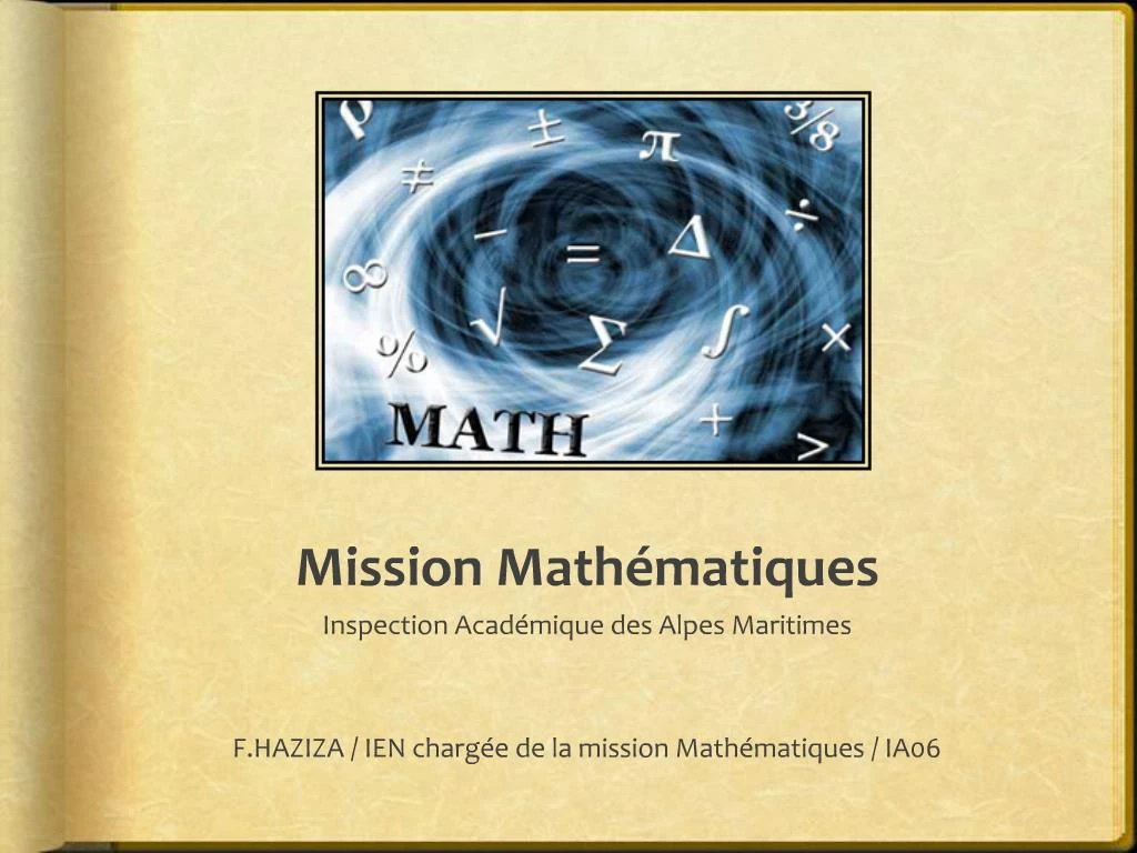 PPT - Mission Math matiques PowerPoint Presentation, free download - ID:852388