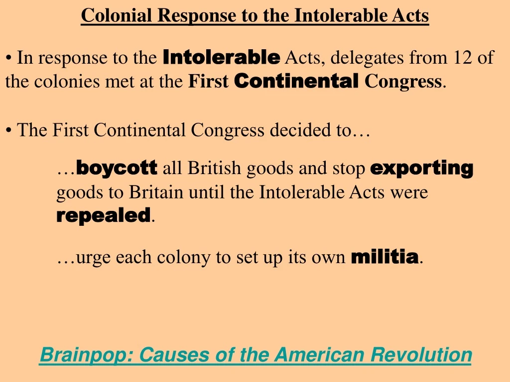 PPT - Brainpop: Causes of the American Revolution PowerPoint ...
