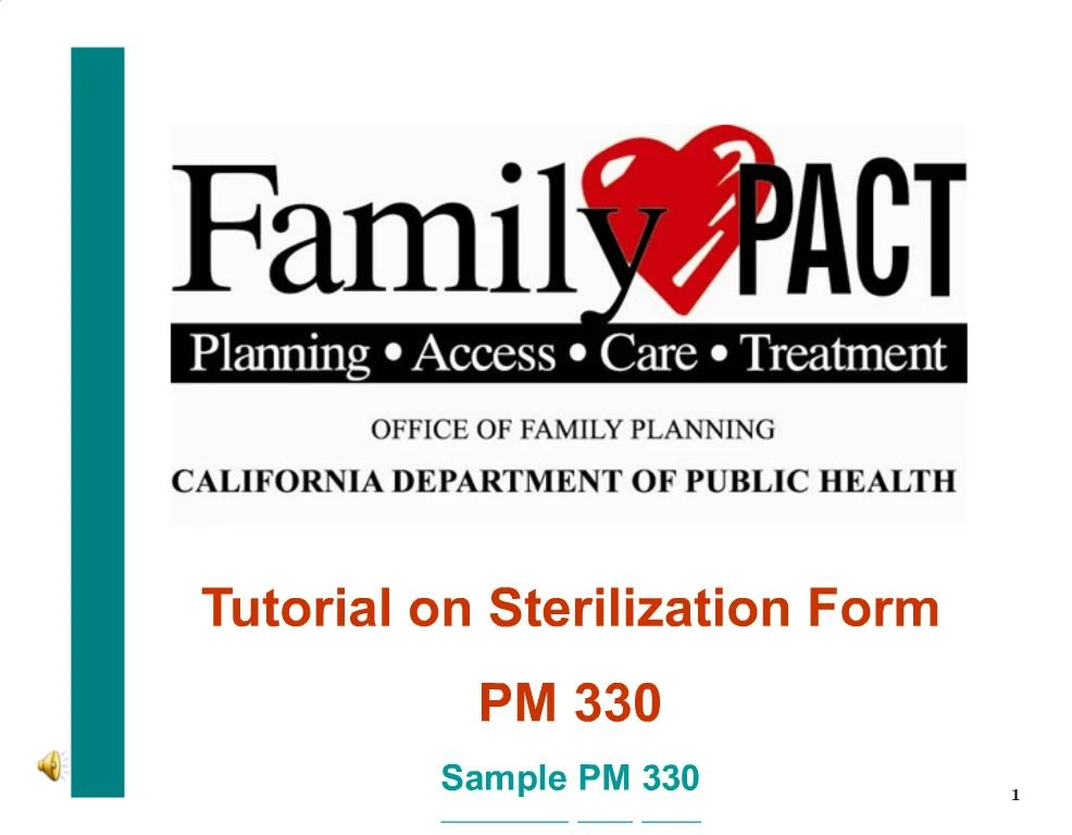 PPT - Tutorial on Sterilization Form PM 330 Sample PM 330 PowerPoint ...