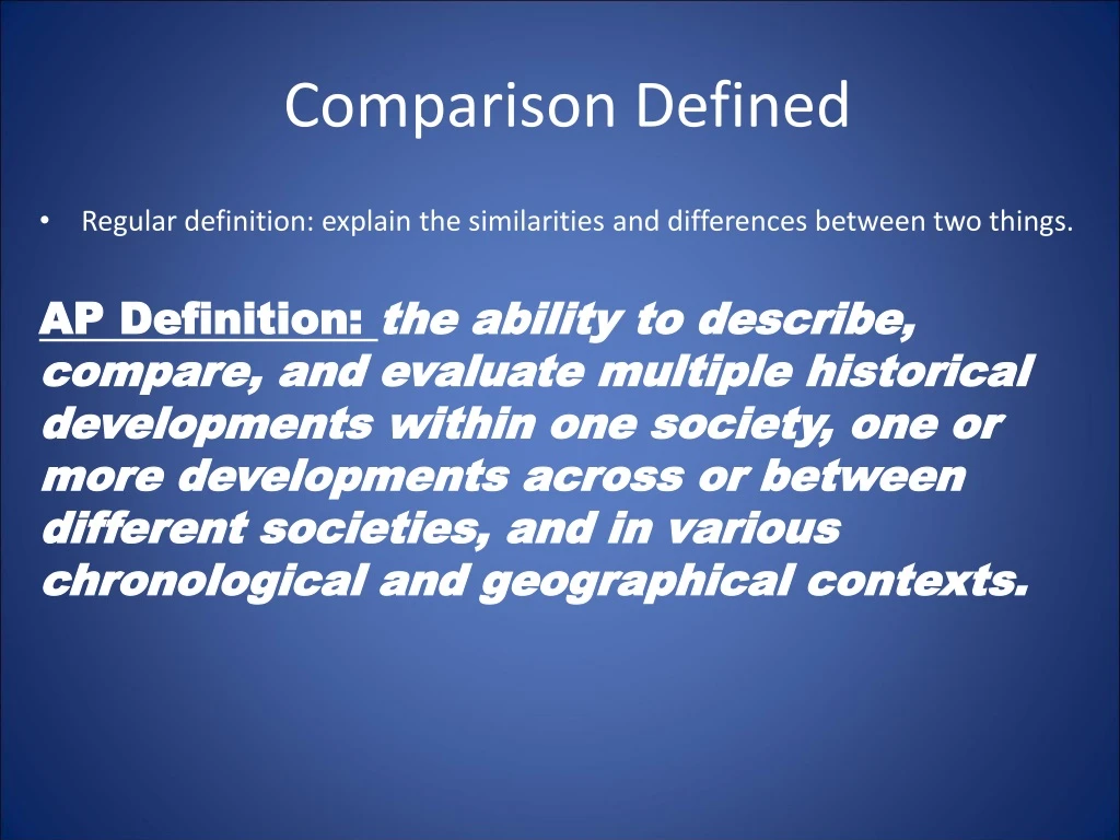 PPT - Comparison Defined PowerPoint Presentation, free download - ID ...