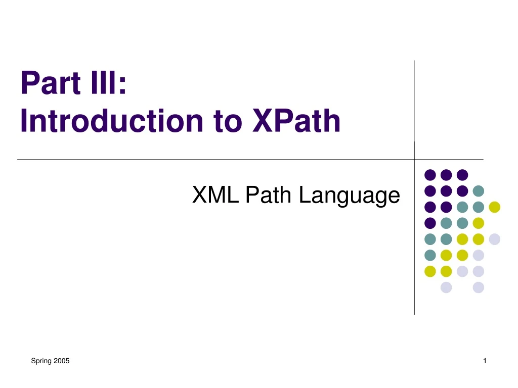 PPT - Part III: Introduction to XPath PowerPoint Presentation, free ...