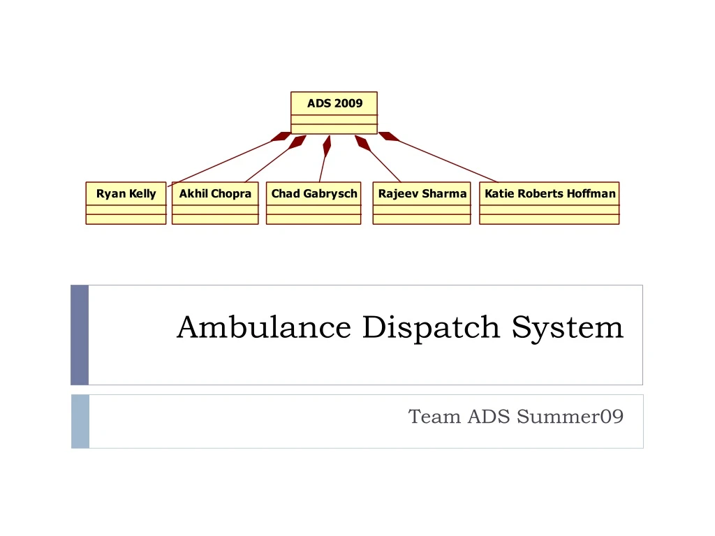 PPT - Ambulance Dispatch System PowerPoint Presentation, free download ...