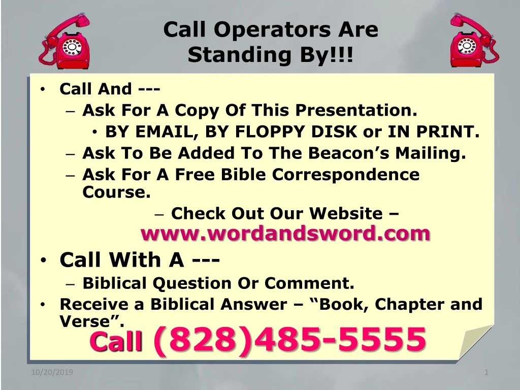 PPT - Call Operators Are Standing By!!! PowerPoint Presentation, free ...
