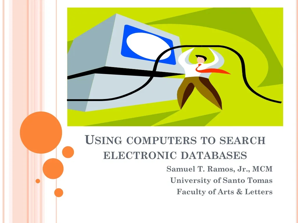 PPT - Using computers to search electronic databases PowerPoint Presentation - ID:859331