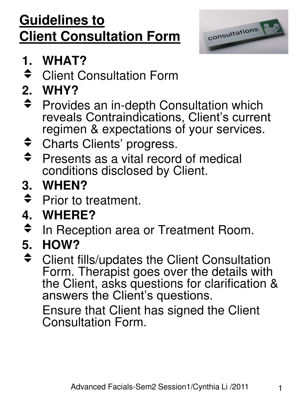 PPT - Guidelines to Client Consultation Form PowerPoint Presentation ...