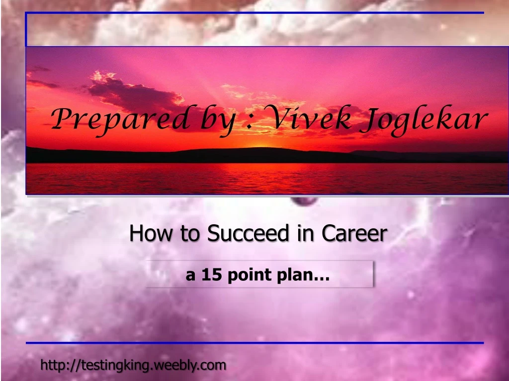 PPT - How to Succeed in Career PowerPoint Presentation, free download ...