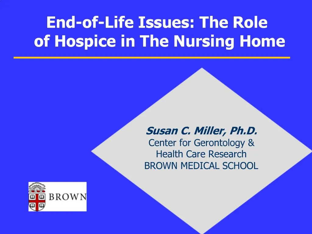 PPT - End-of-Life Issues: The Role of Hospice in The Nursing Home ...