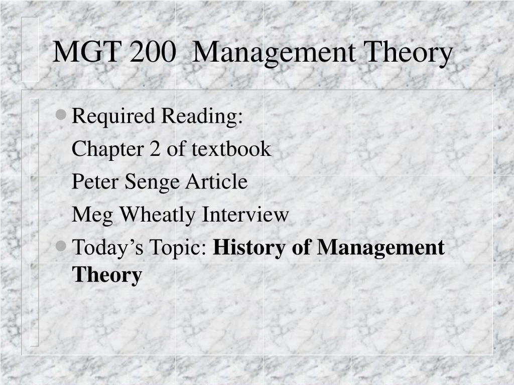 PPT - MGT 200 Management Theory PowerPoint Presentation, free download ...