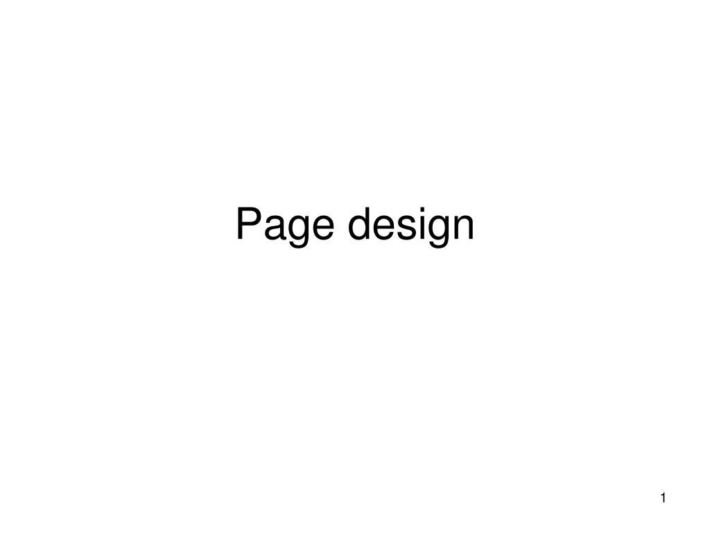 PPT - Page design PowerPoint Presentation, free download - ID:8624848