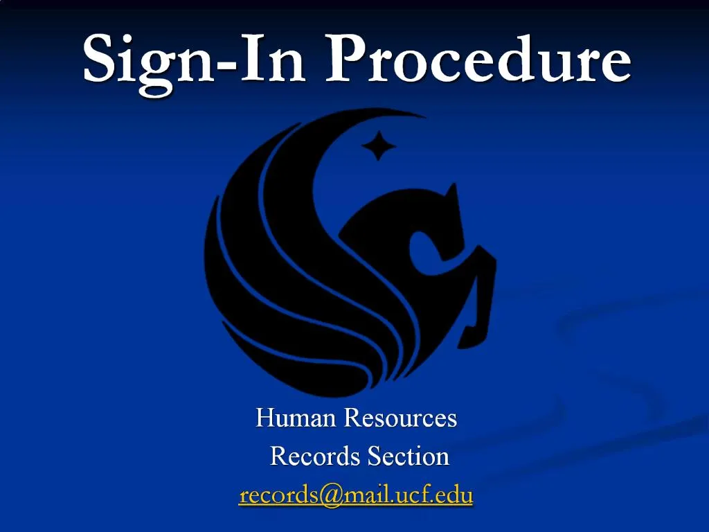 PPT - Sign-In Procedure PowerPoint Presentation, free download - ID:862522