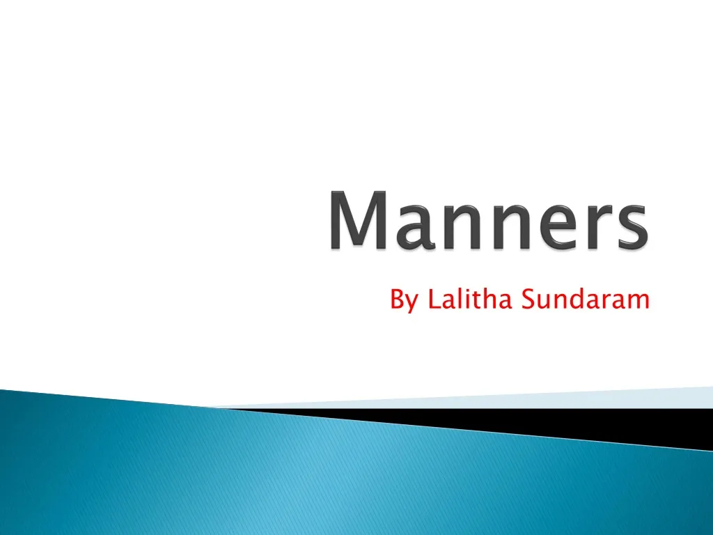 PPT - MIND YOUR MANNERS PowerPoint Presentation, free download - ID:863659