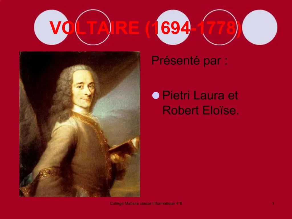 PPT - VOLTAIRE 1694-1778 PowerPoint Presentation, free download - ID:864766