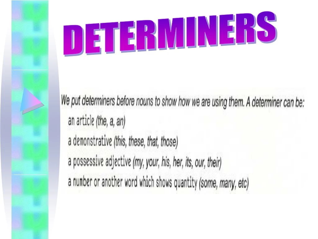 PPT - DETERMINERS PowerPoint Presentation, free download - ID:8649515