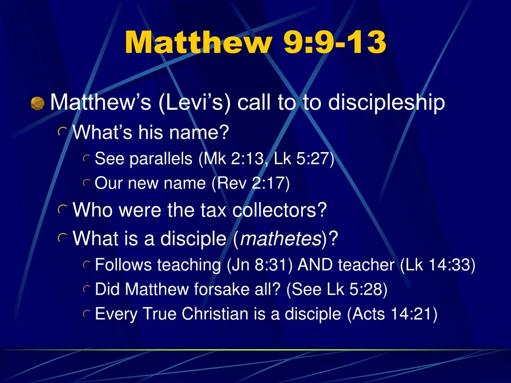 PPT - Matthew 9:9-13 PowerPoint Presentation, free download - ID:8668710