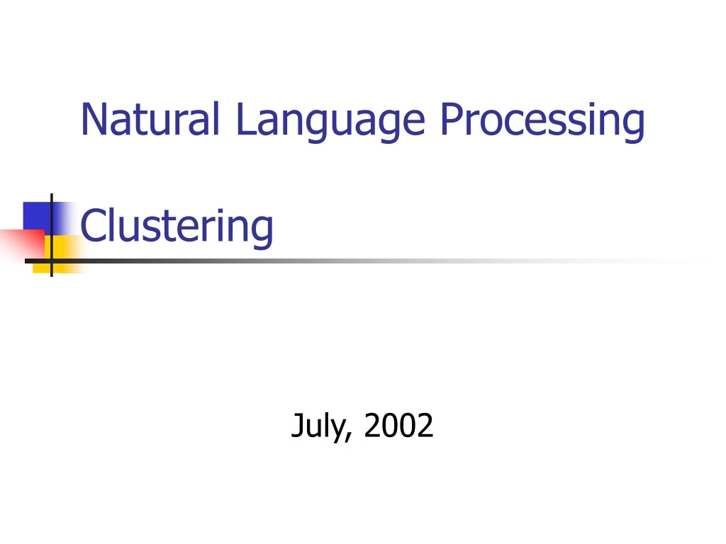 Ppt Natural Language Processing Clustering Powerpoint Presentation