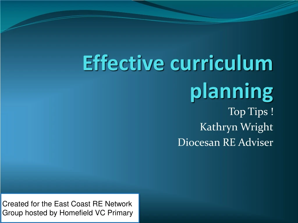 PPT - Effective curriculum planning PowerPoint Presentation, free ...