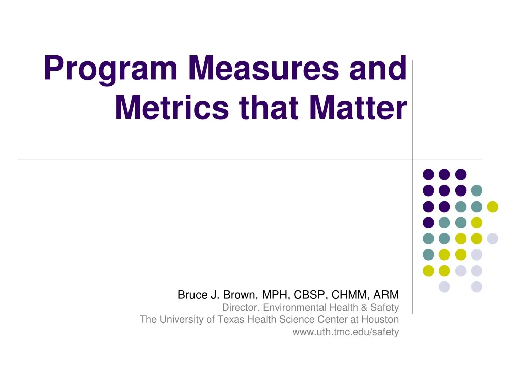 PPT - Program Measures and Metrics that Matter PowerPoint Presentation ...