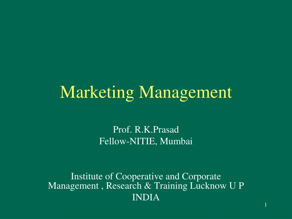 PPT - Marketing Management PowerPoint Presentation, free download - ID ...