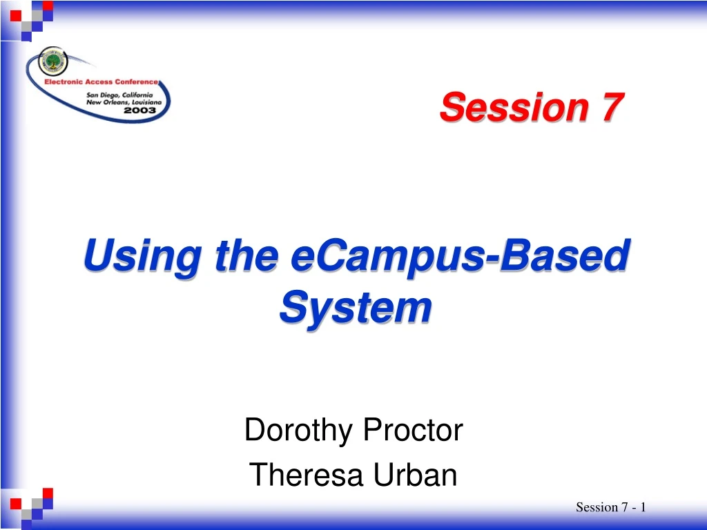 PPT - Using the eCampus-Based System PowerPoint Presentation, free ...