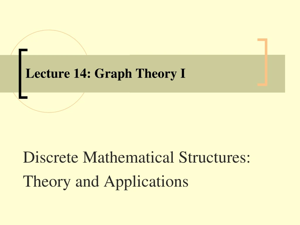 PPT - Lecture 14: Graph Theory I PowerPoint Presentation, free download - ID:8695567