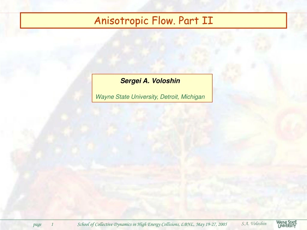PPT - Anisotropic Flow. Part II PowerPoint Presentation, free download ...