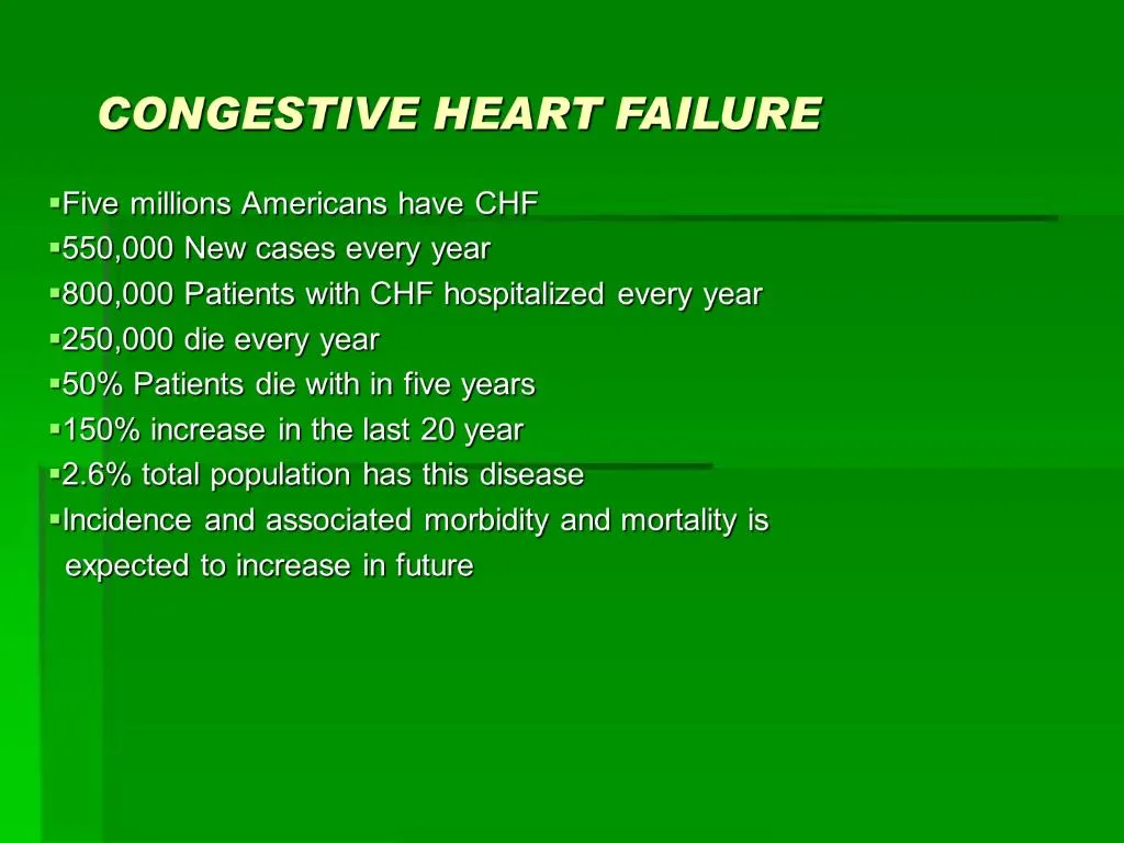 PPT - CONGESTIVE HEART FAILURE PowerPoint Presentation, free download ...
