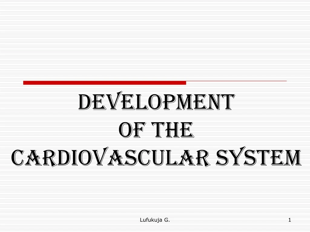 PPT - DEVELOPMENT OF THE CARDIOVASCULAR SYSTEM PowerPoint Presentation ...